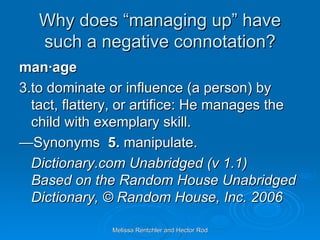 Managing Up Rentchler and Rodriguez | PPT