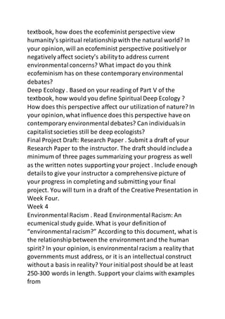 Lib 315 week 5 dq 1 global warming | PDF