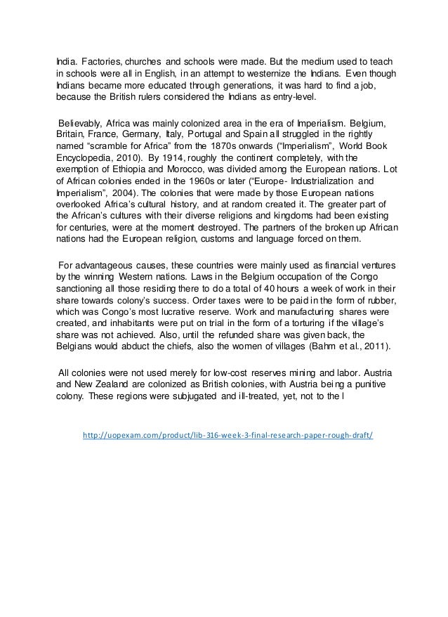 LIB 316 Week 3 Final Research Paper Rough Draft 2015 version