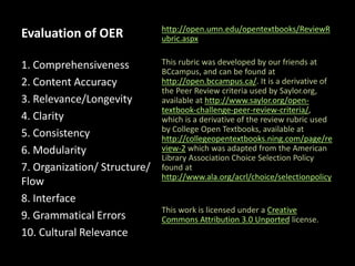 OER and the Library | PPT