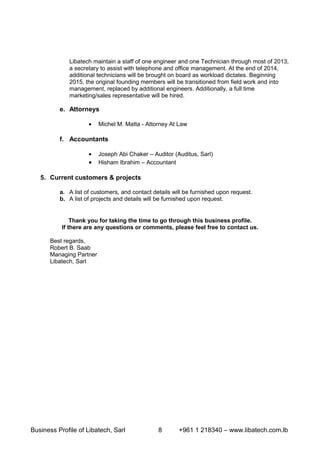 Libatech company profile | DOC