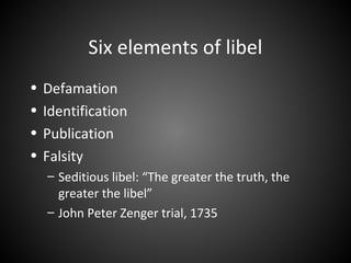 Libel 101 | PPT | Law