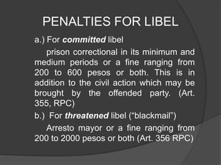 Libel Case. Journalism Topic. | PPTX