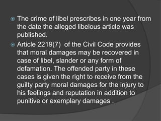Libel Case. Journalism Topic. | PPTX