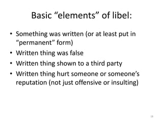 Libel example | PPT