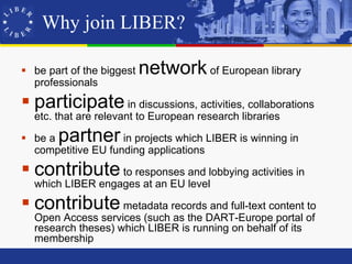 LIBER’s role in supporting European research libraries | PPT