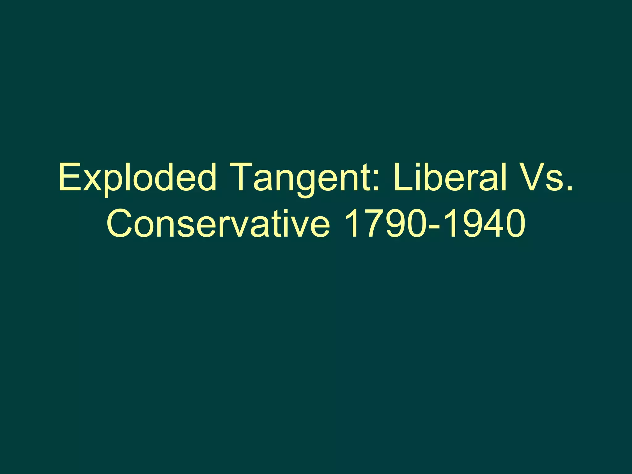 Liberal Vs. Conservative APUSH review | PPT