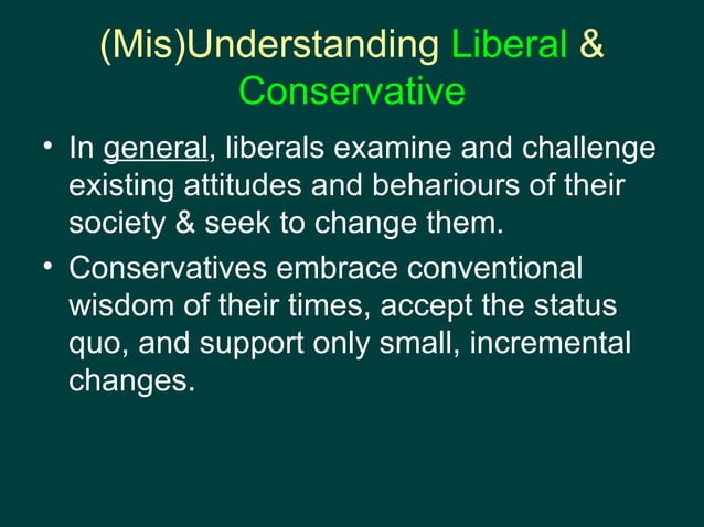 Liberal Vs. Conservative APUSH review | PPT