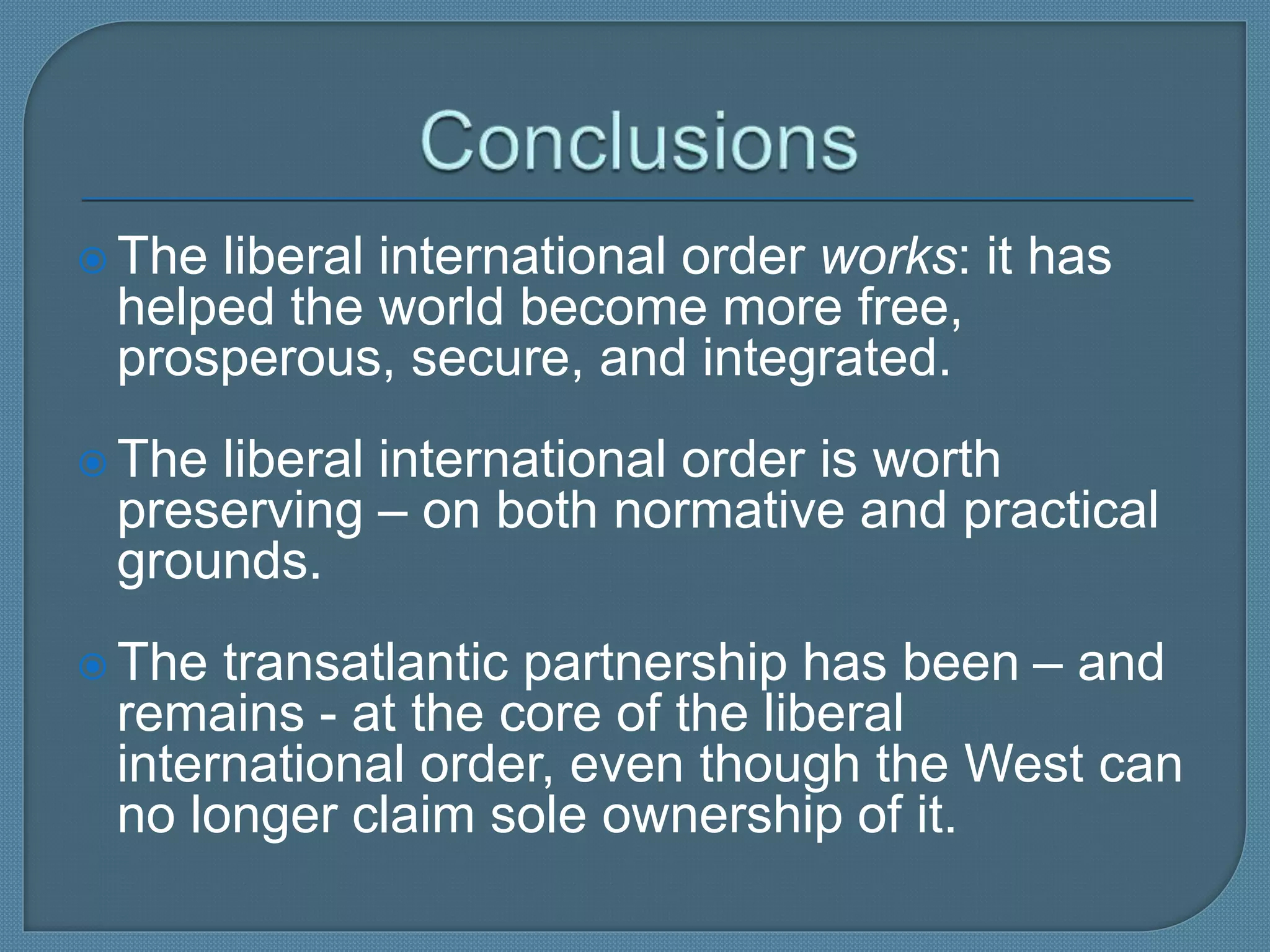 The Liberal International Order | PPTX