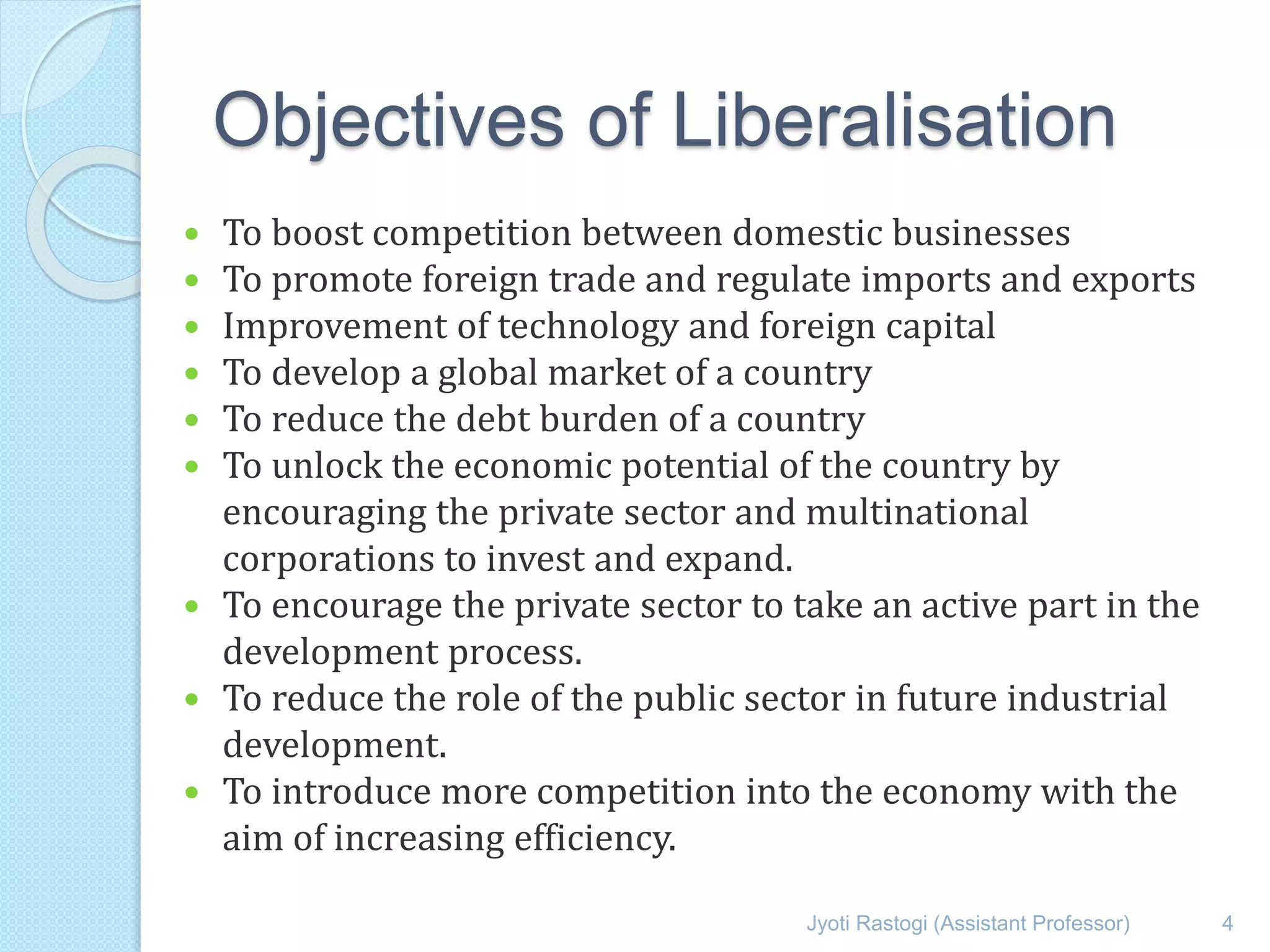 Liberalisation | PPTX