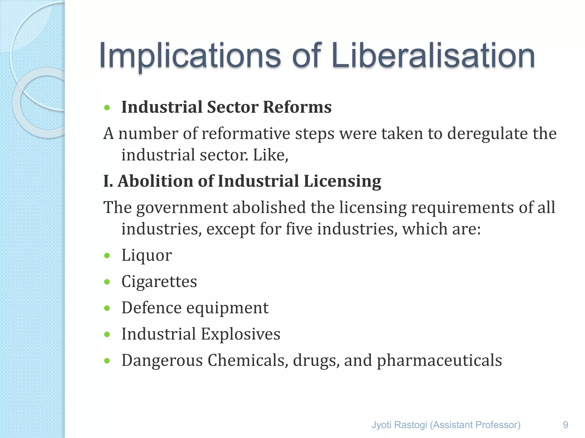 Liberalisation | PPTX