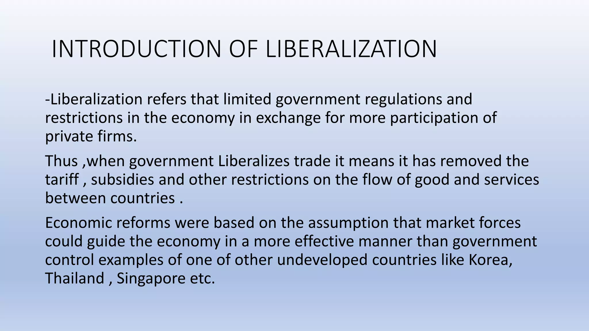 Liberalization | PPTX