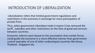 Liberalization | PPTX