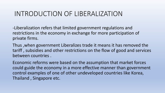 Liberalization | PPTX