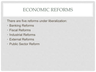 Liberalisation of indian economy | PPTX