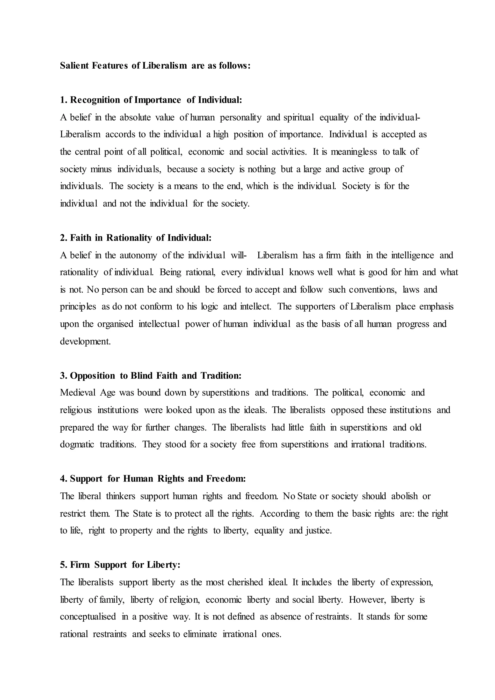Liberalism | DOCX