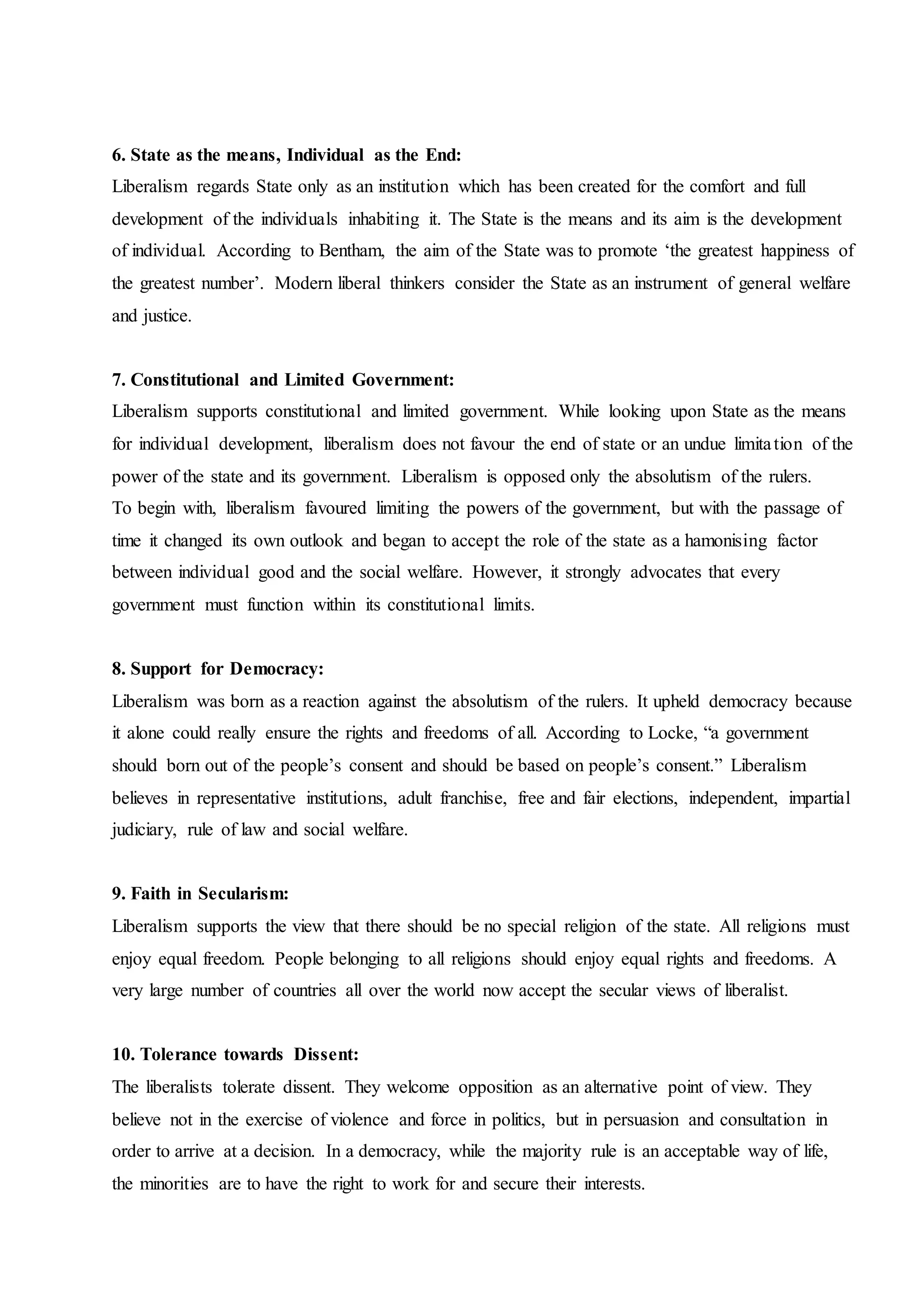 Liberalism | DOCX
