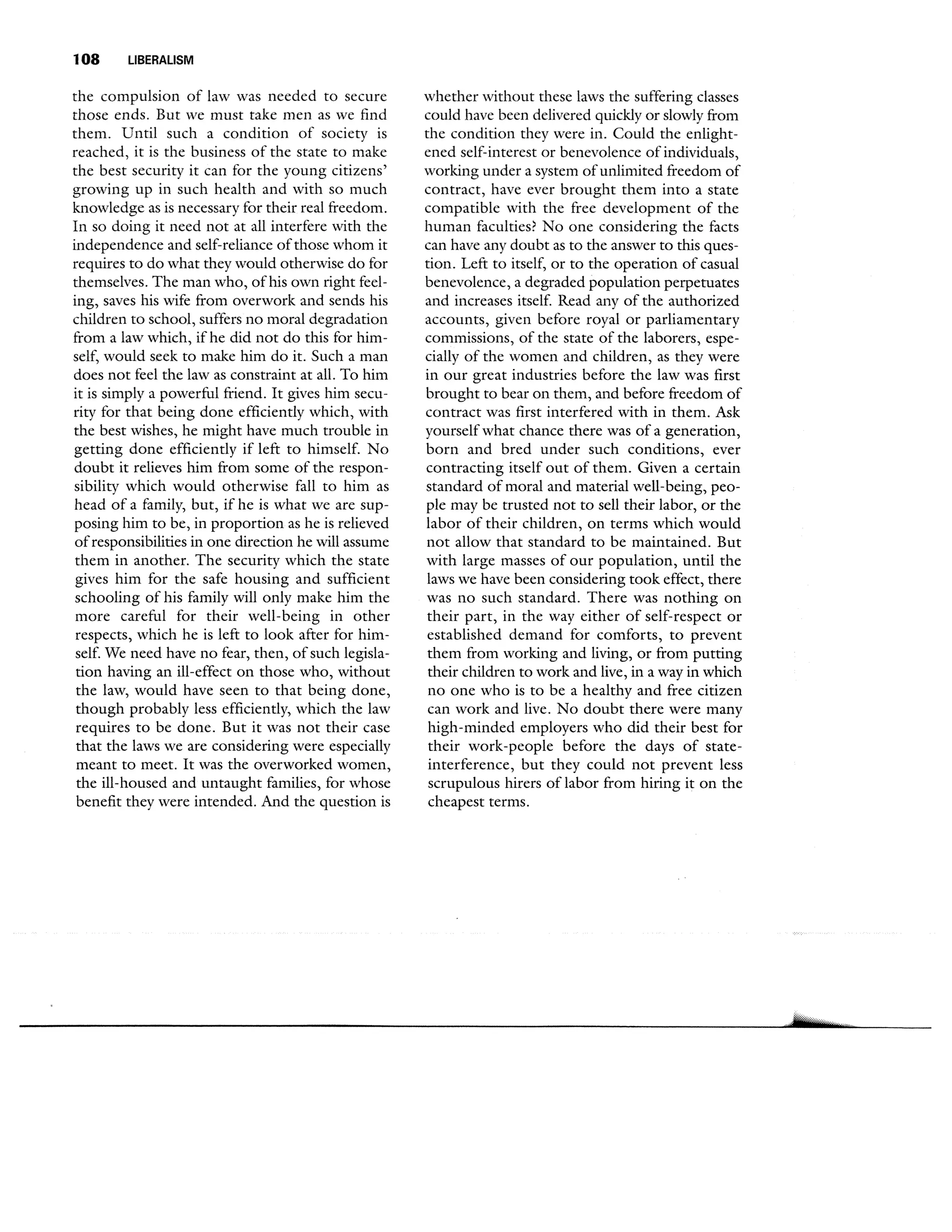 Liberalism and positive freedom by th green | PDF