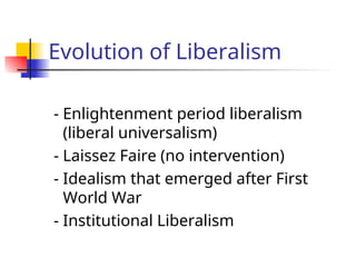 Liberalism, Dependence : An overview of the relationship.ppt