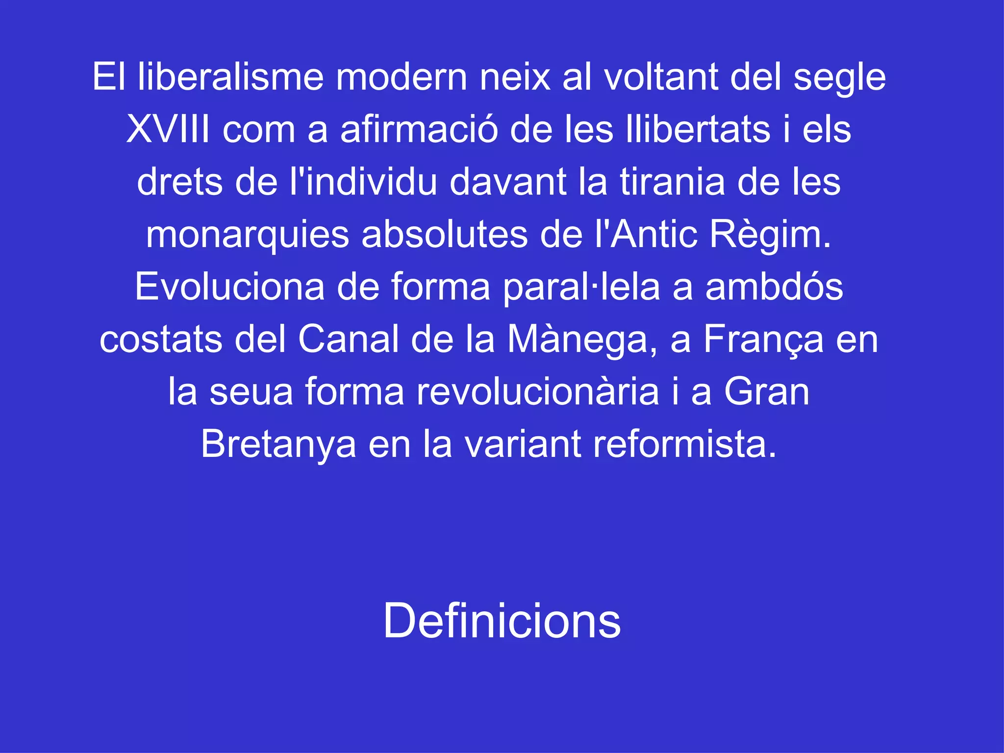 Liberalisme i nacionalisme | PPT