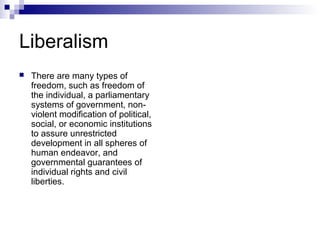Liberalism | PPT | Politics