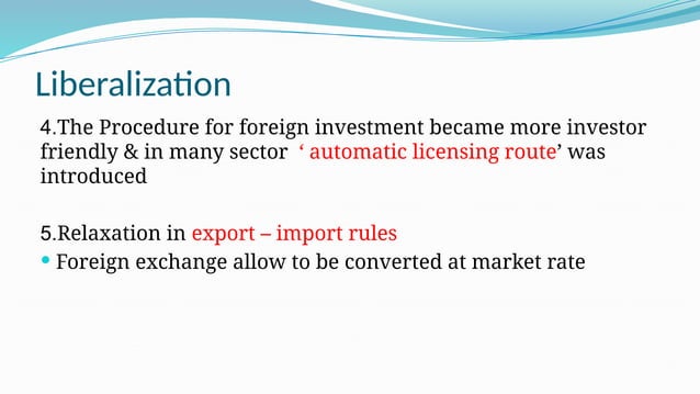 Liberalization(Economics subject-Economic reforms | PPTX