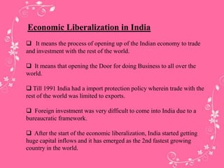 Liberalization of india (nigam sir) | PPTX