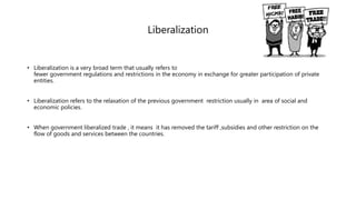 Liberalization , privatization and Globalization | PPTX | Business ...