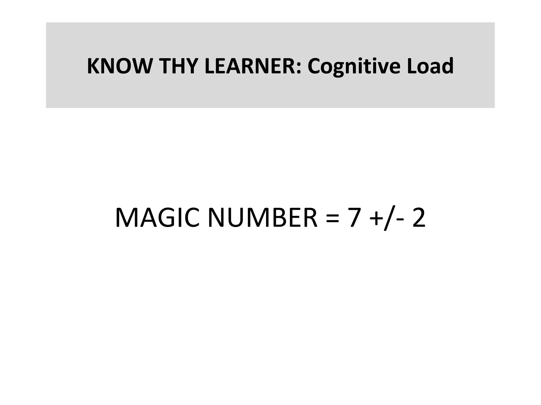 Know Thy Learner | PPT