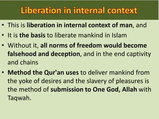 Liberated through submission to allah | PPT