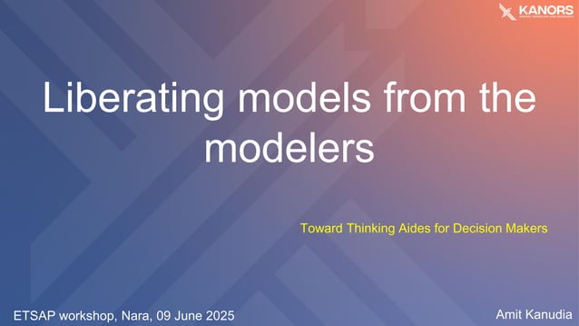 Liberating energy models from modelers Amit Kanudia | PDF