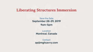 The Surprising Power of Liberating Structures - Astrid Pruitt | PPT