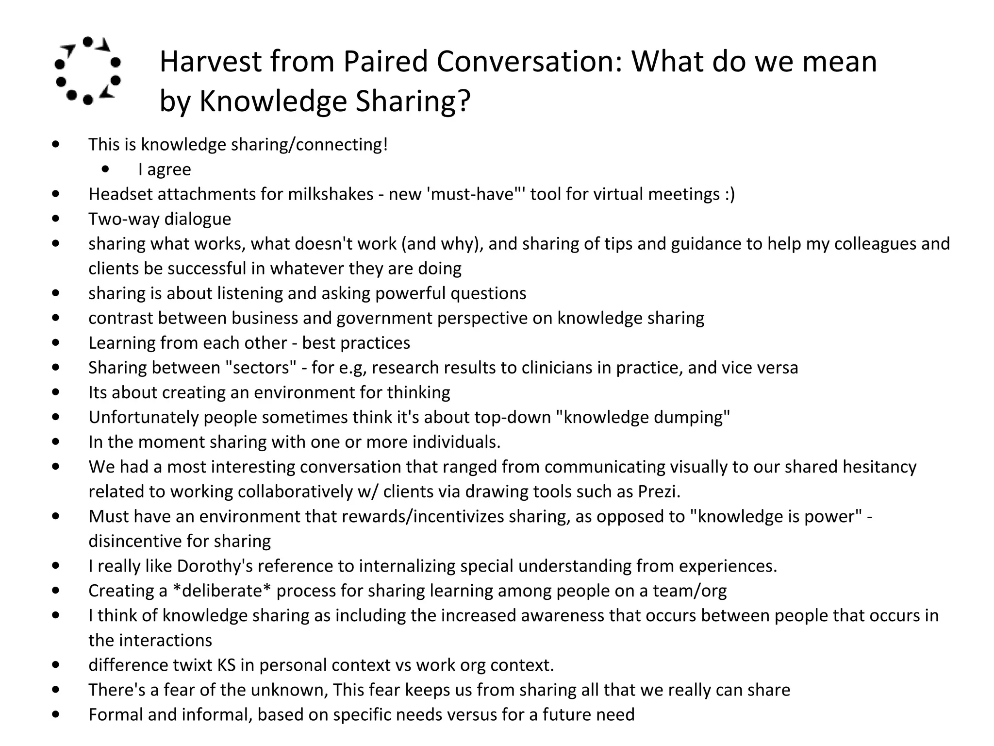 Liberating Structures for Knowledge Sharing | PPT