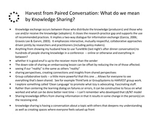 Liberating Structures for Knowledge Sharing | PPT