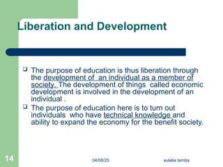 LIBERATION AND EDUCATION LIBERATION AND EDUCATION.ppt
