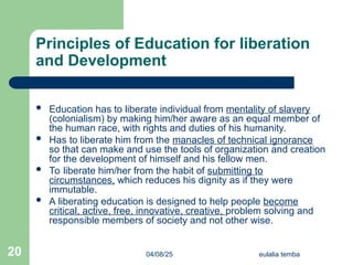 LIBERATION AND EDUCATION LIBERATION AND EDUCATION.ppt