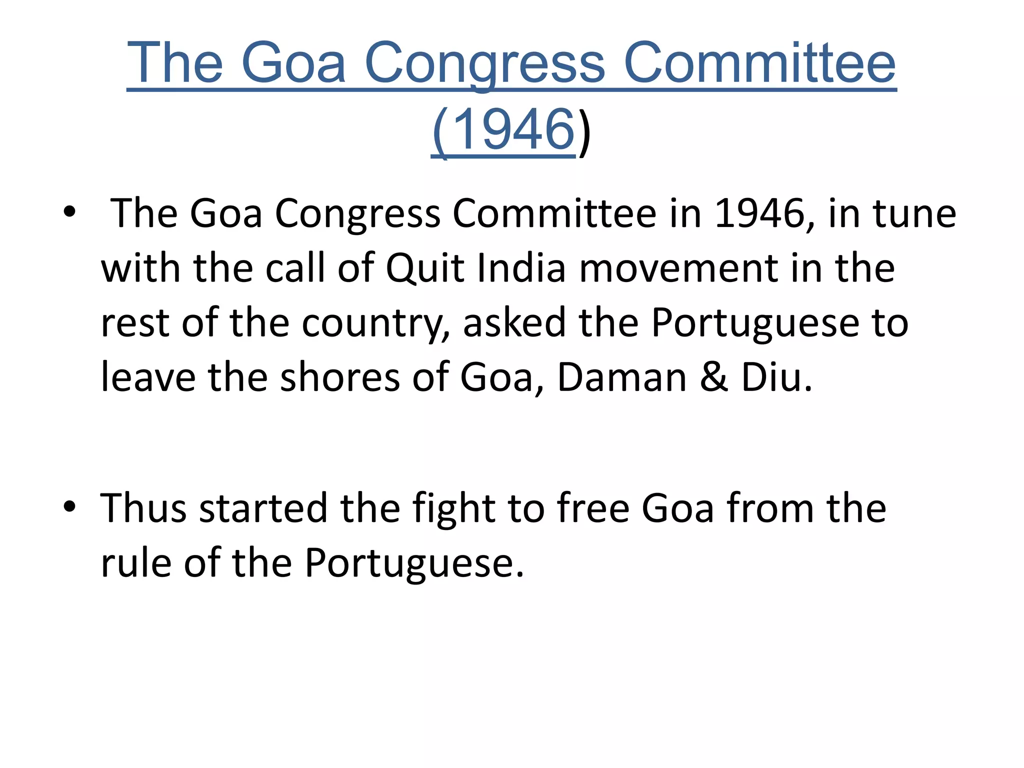 Liberation movement of goa | PPTX