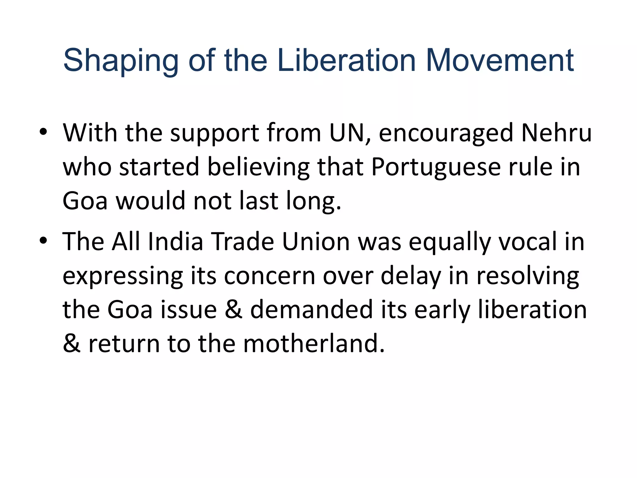 Liberation movement of goa | PPTX