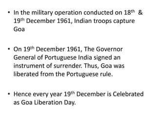 Liberation movement of goa | PPTX