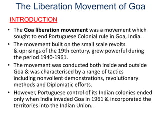 Liberation movement of goa | PPTX