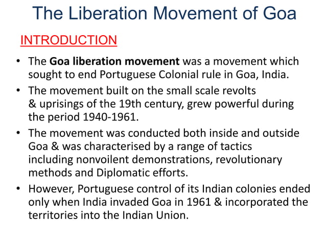Liberation movement of goa | PPTX