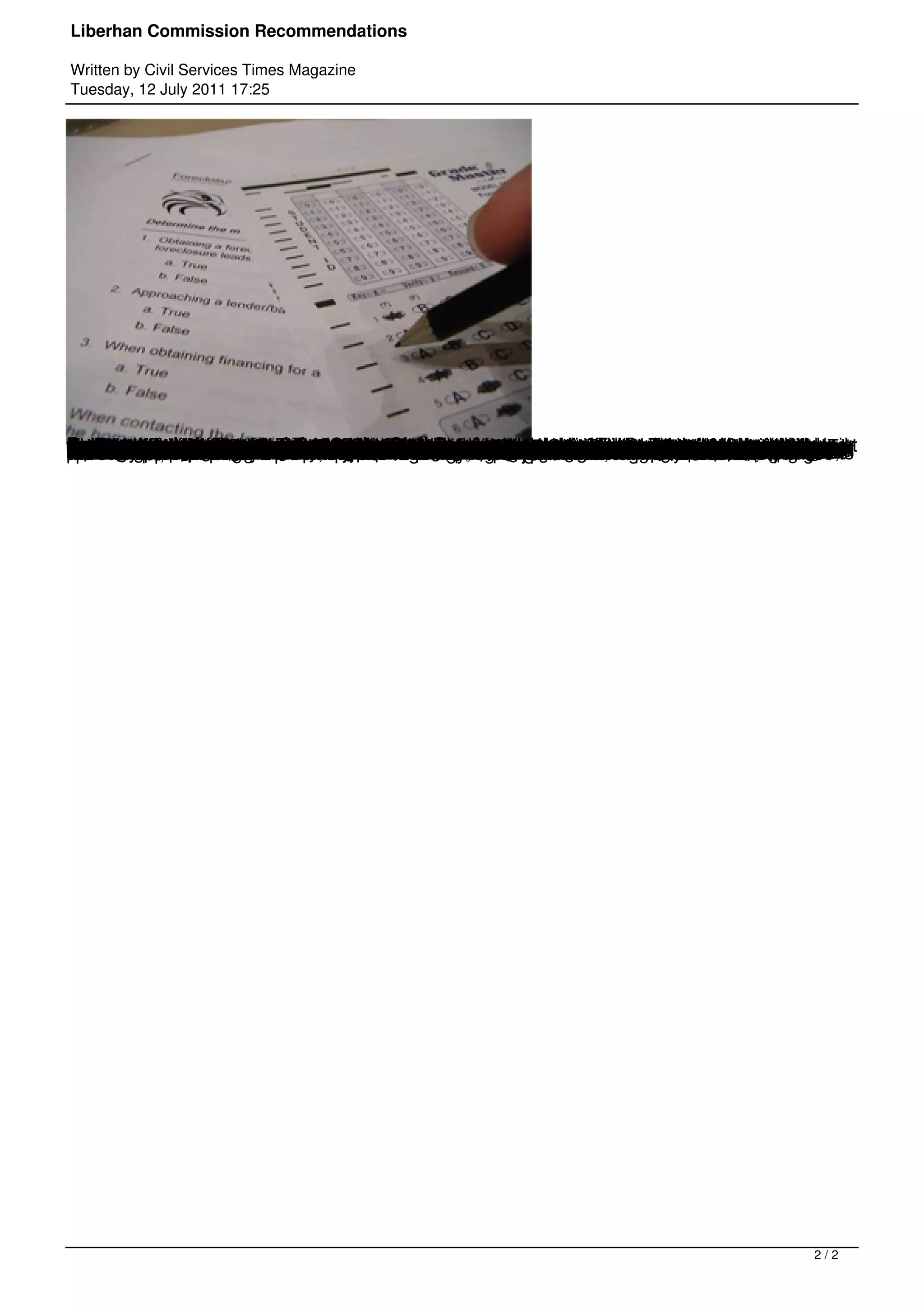 Liberhan commission-recommendations- | PDF | Political Issues & policy ...