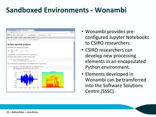 Systems and Services: Adding Value For Research Data Assets | PPT