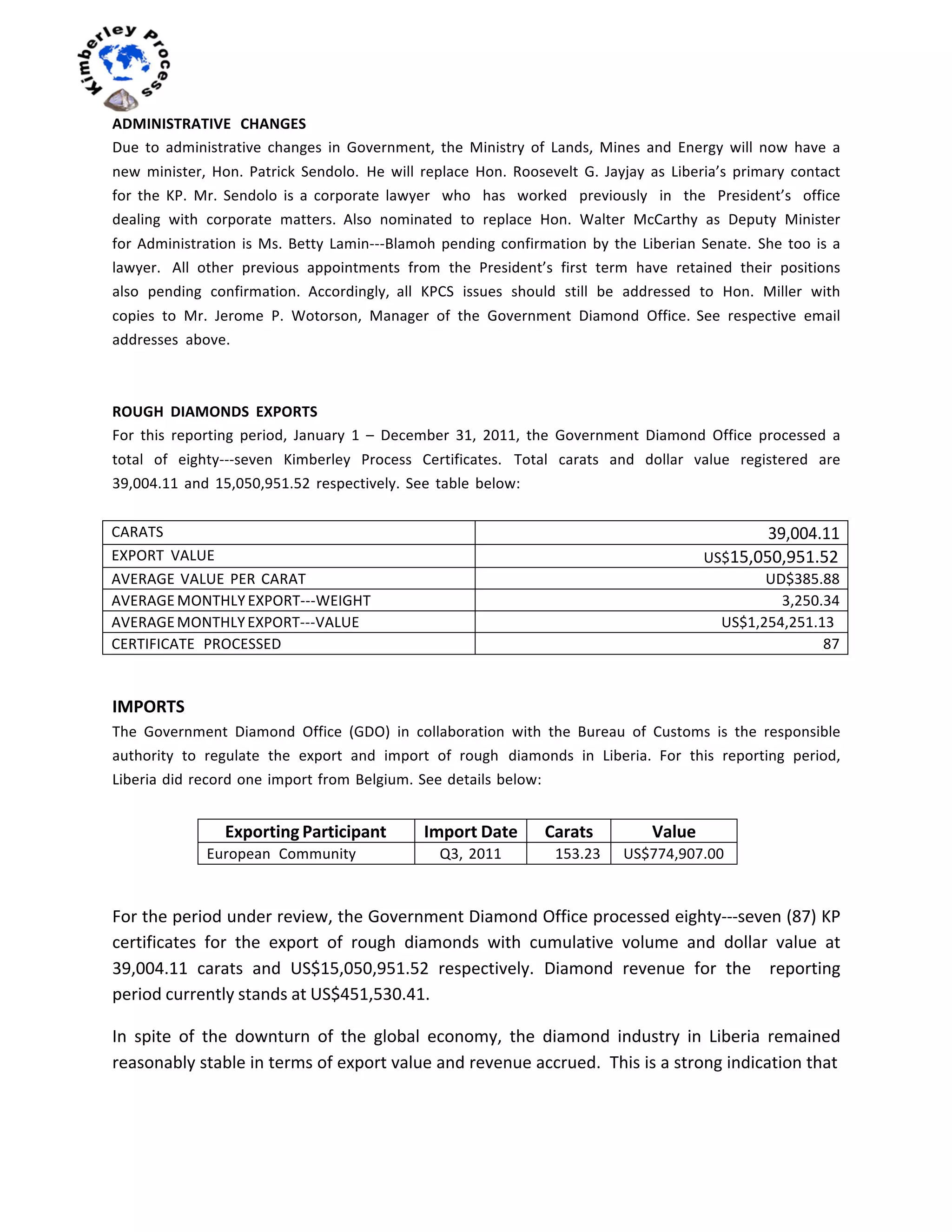 2011 Liberia annual report | PDF