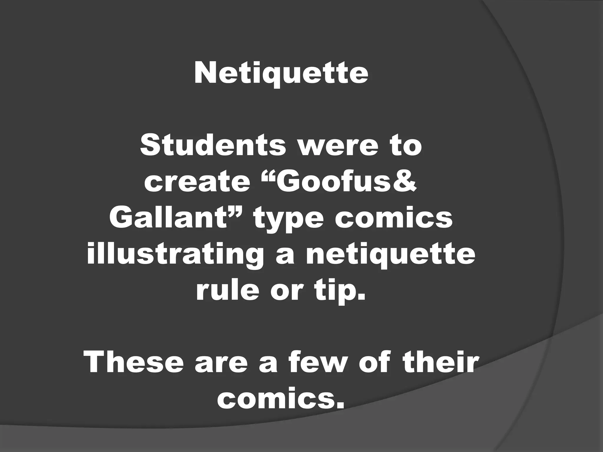 Netiquette Comics | PPTX