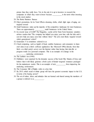 Liberty busi 330 midterm | DOCX | Marketing and Advertising | Business