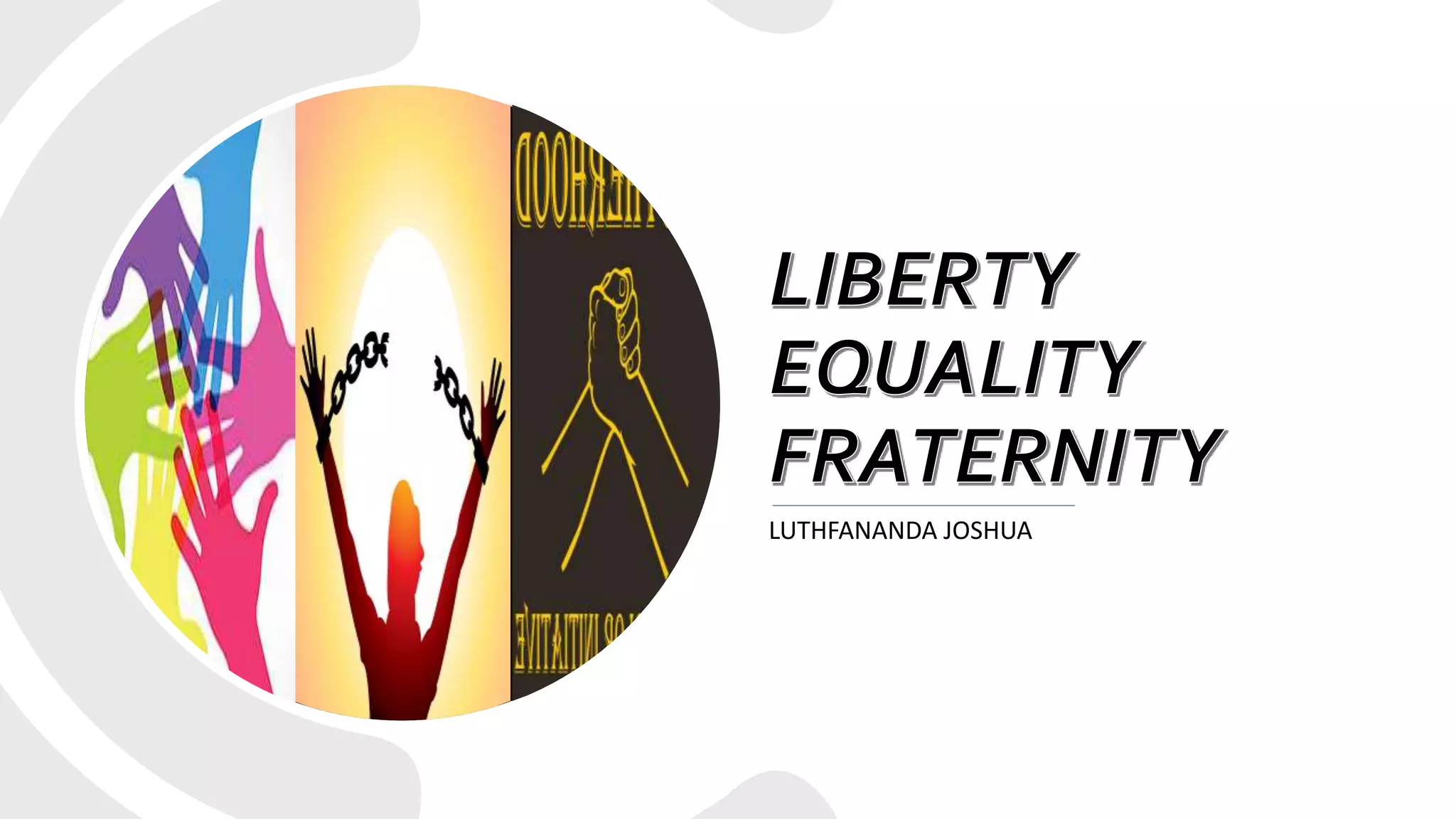 Liberty, Equality, Fraternity | PPTX