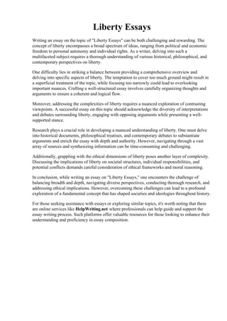 Liberty Essays | PDF