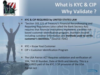 Liberty Data Solutions, Know your Client | PPT | Business | Business ...