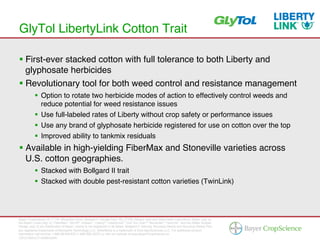 LibertyLink® & Glytol® Cotton Trait | PDF